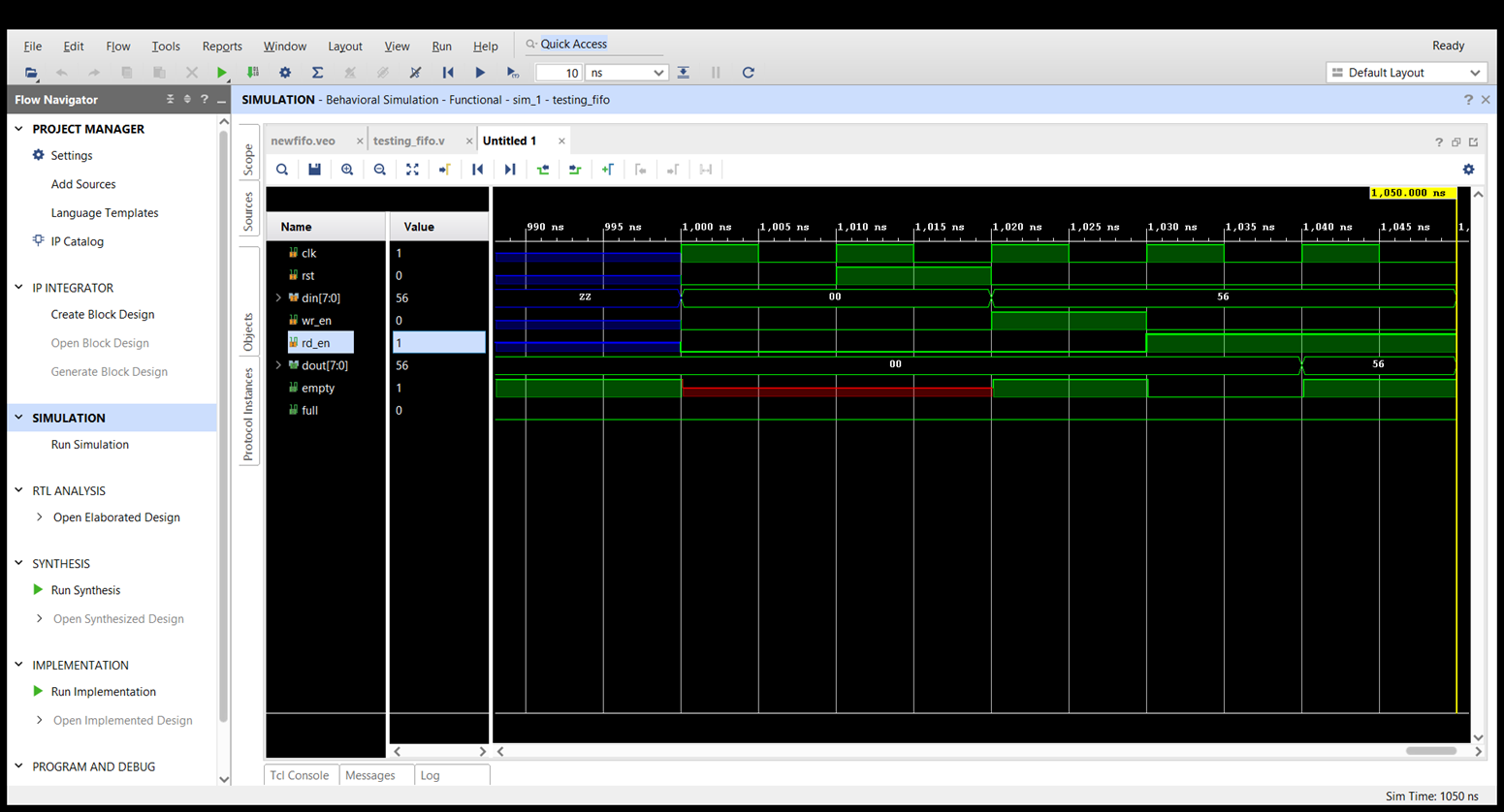 Using Fifo Ip For Custom Verilog Code Using Xilinx Vivado Verilog World